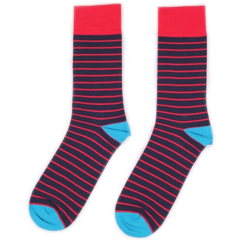 Носки Burning Heels Дизайнерские носки Burning Heels - Horizontal Stripes, размер 36-38, красный, черный, синий