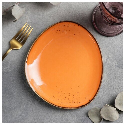 Блюдо для подачи Magistro «Церера», 18×15,6 см, цвет оранжевый