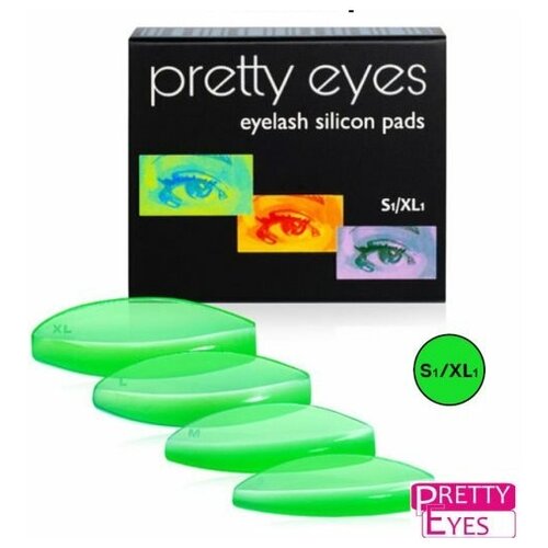 Pretty Eyes Валики для ламинирования ресниц "Pretty eyes soft" (набор из 4 валиков S1/XL1)