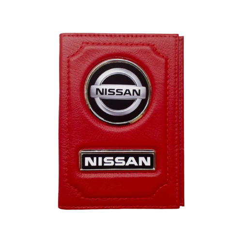 Обложка для автодокументов Nissan 1-6-1310, красный