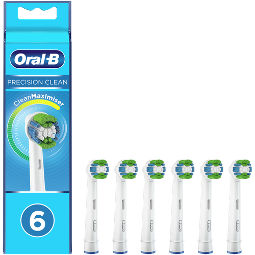 Набор насадок Oral-B Precision Clean CleanMaximiser для  ирригатора и электрической щетки, белый, 6 шт.