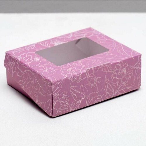 Коробка складная «Нежность», 10 × 8 × 3.5 см (комплект из 50 шт)