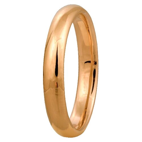 Кольцо обручальное Юверос, красное золото, 585 проба, размер 22, красный