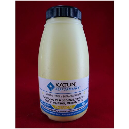 Katun KT-806Y тонер (Samsung CLT407) желтый 45 гр (совместимый)