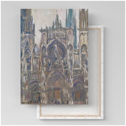 Картина на холсте с подрамником / Monet Claude - Rouen Cathedral, Study of the Portal, 1892 / Клод Моне