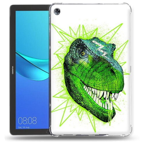 Чехол задняя-панель-накладка-бампер MyPads зеленый динозавр для Huawei MediaPad M5 10.8/Huawei MediaPad M5 10.8 Pro противоударный
