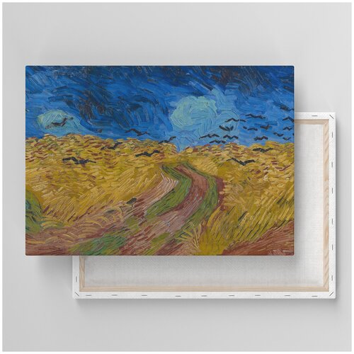 Картина на холсте с подрамником / Van Gogh - Wheat Field with Crows, 1890 / Ван Гог