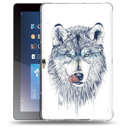 Чехол задняя-панель-накладка-бампер MyPads голодгый волк для Huawei MediaPad M2 10.0 M2-A01W/L 10.1 противоударный