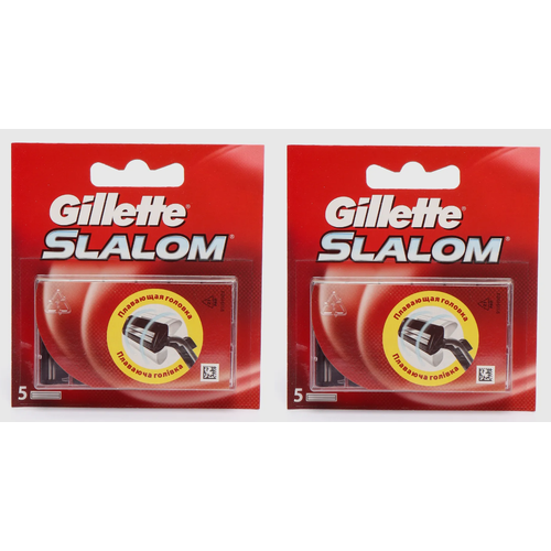 Сменные кассеты для бритья Gillette Slalom , 5 шт, 2 уп.