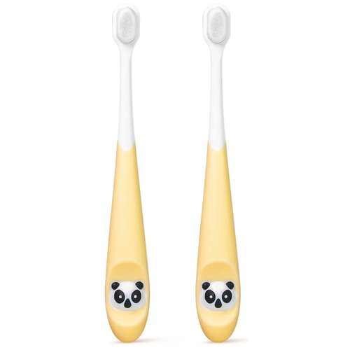 Зубная щетка ON WHITE Panda, желтый, 2 шт.