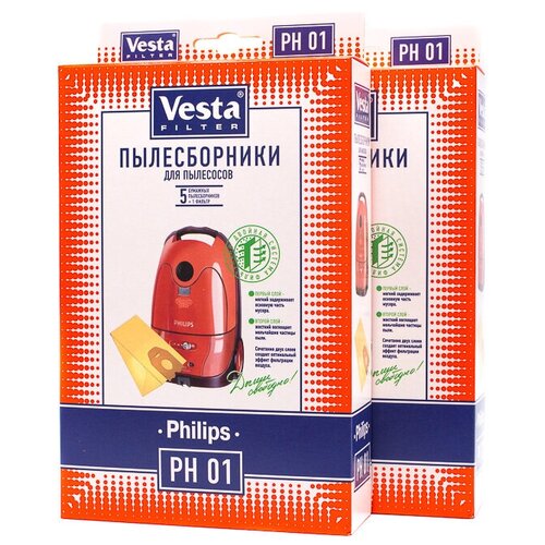 Vesta filter PH 01 Xl-Pack комплект пылесборников, 10 шт +2 фильтра