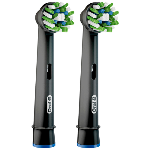 Набор насадок Oral-B Cross Action CleanMaximiser для  электрической щетки, черный, 2 шт.