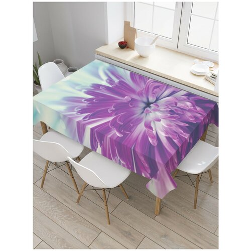 Скатерть прямоугольная JoyArty на кухонный стол "Лепестки георгины" из оксфорда, 120x145 см