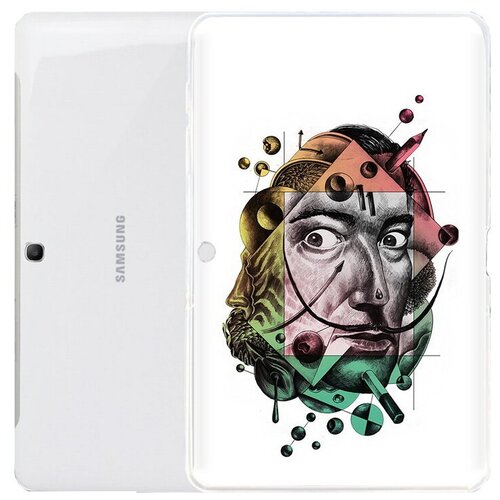 Чехол задняя-панель-накладка-бампер MyPads разноцветное лицо абстракция для Samsung Galaxy Tab 3 10.1 GT-P5200/P5210/P5220 противоударный
