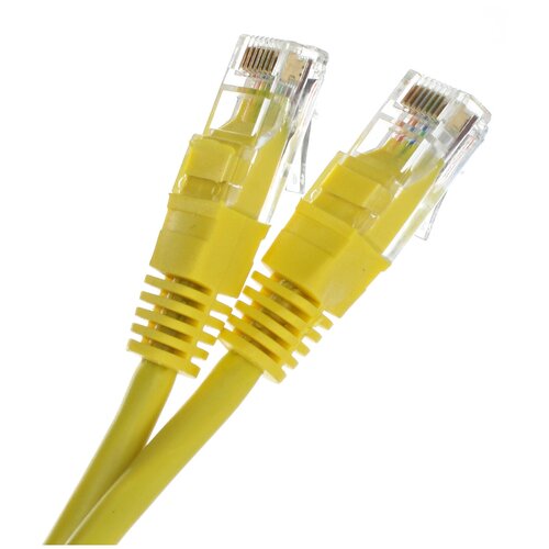 Патчкорд литой Telecom UTP 5е, RJ45, 2 метра, жёлтый (NA102-Y-2M)