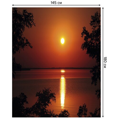 Скатерть прямоугольная JoyArty "Солнечная дорожка" из сатена, 180x145 см