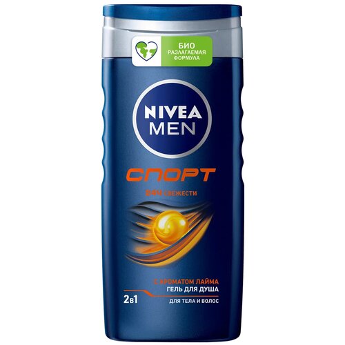 Гель для душа Nivea Men Спорт, 250 мл, 750 г, 3 шт.