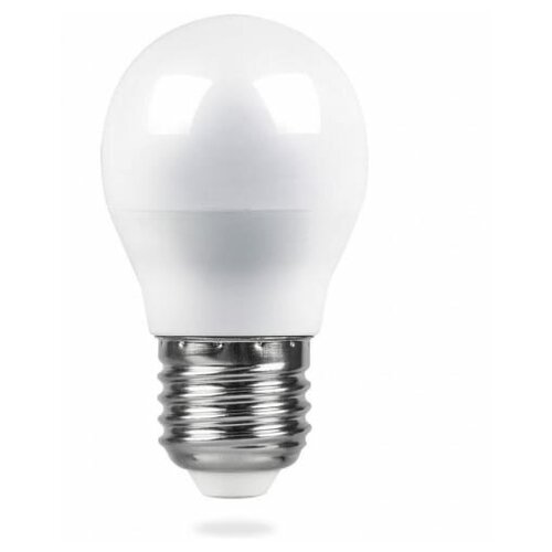 Лампа светодиодная LED 5вт Е27 белый шар (LB-38) 25405 FERON (10шт.)