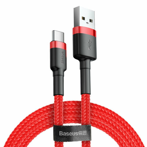 Кабель USB BASEUS Cafule USB - Type-C, 2А, 10W, 2 м, красный+черный
