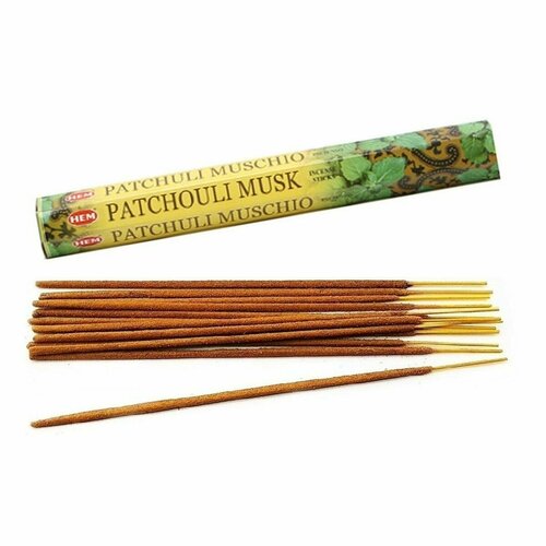 Hem Incense Sticks PATCHOULI MUSK (Благовония пачули муск, Хем), уп. 20 палочек.