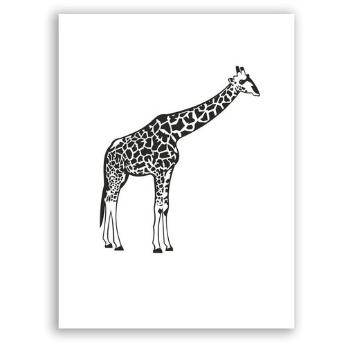 Постер на бумаге / Minimal: giraffe / Жираф