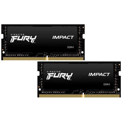 Оперативная память Kingston FURY Impact 16 ГБ (8 ГБ x 2 шт.) DDR4 SODIMM CL15 KF426S15IBK2/16