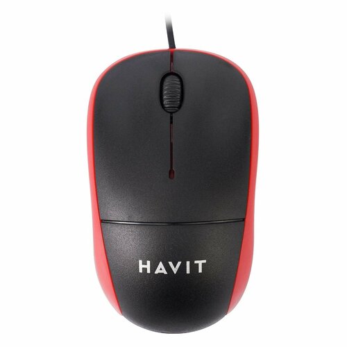 Мышь проводная Havit MS851 black/red