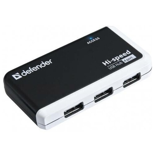 Разветвитель USB Defender QUADRO INFIX USB2.0 - 4 порта, скор. - до 480 Мбит/с, + кабель USB 2.0 A(M