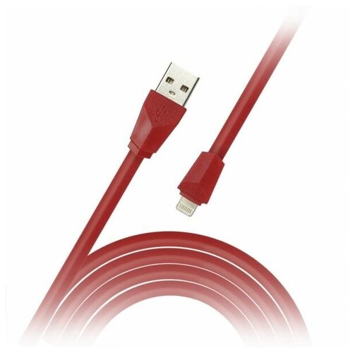 Дата-кабель SmartBuy USB - 8pin для Apple, плоский, длина 1.2м красный (iK-512r red)
