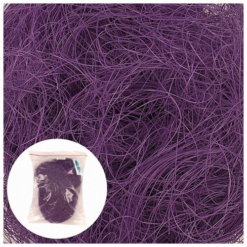 Декоративный искусственный наполнитель сизапласт фиолетовый 100 г для подарочной коробки