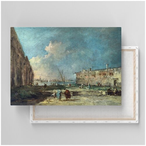 Картина на холсте с подрамником / Francesco Guardi / Гварди Франческо - Вид рядом с Венецией