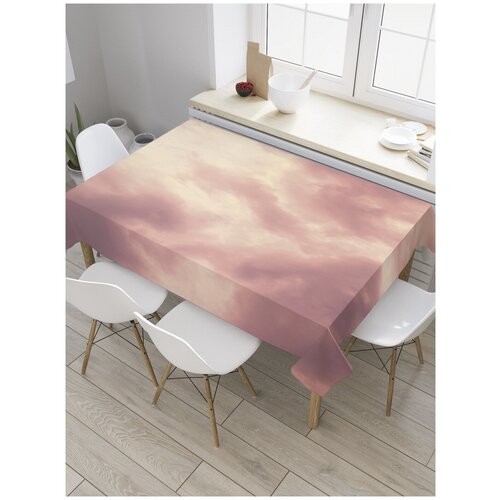 Скатерть прямоугольная JoyArty "Жаркая облачность" из сатена, 120x145 см