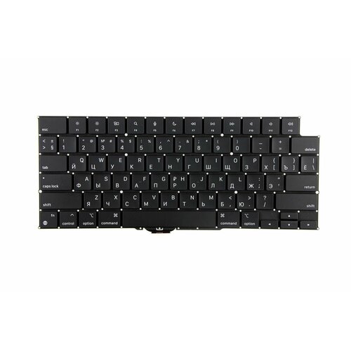 Клавиатура для ноутбука, Apple A2442 Late 2021, горизонтальный Enter, черная, 1 шт.