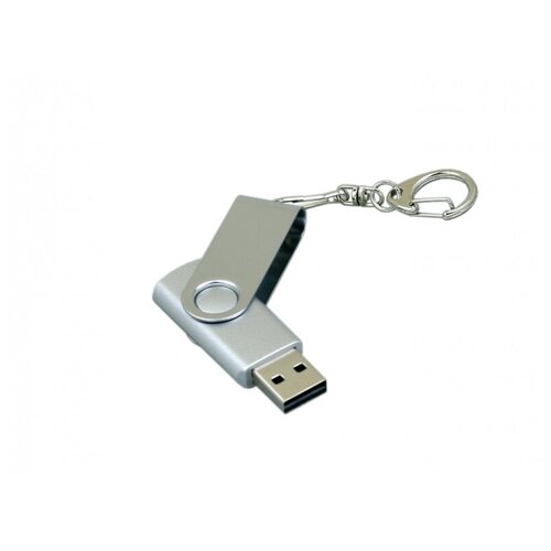 Флешка для нанесения Квебек (32 Гб / GB USB 3.0 Серебро/Silver 030 Twist пластик - металл PL134)