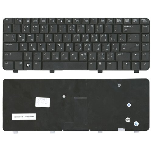 Клавиатура для ноутбука HP Compaq 444340-251 черная без рамки
