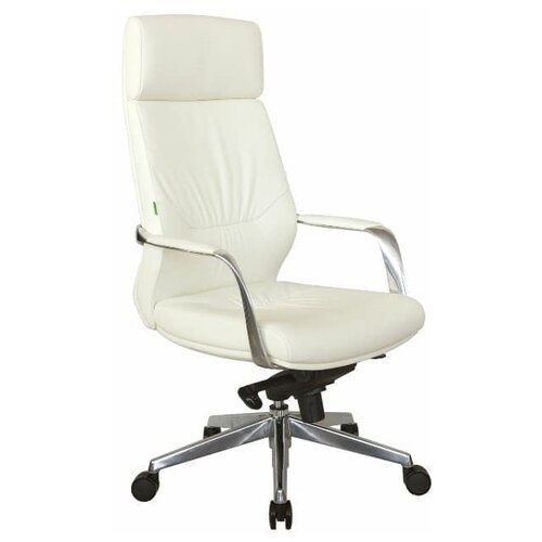 Компьютерное кресло Riva A1815 для руководителя, обивка: натуральная кожа, цвет: белый