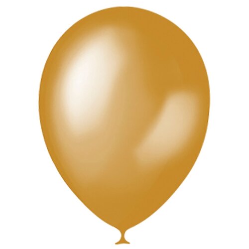 Воздушный шар с гелием Latex Occidental металлик, 12", золото, 100 шт.
