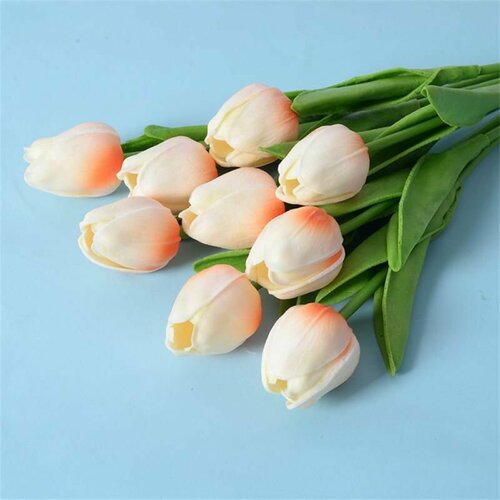 Искусственные цветы как натуральные, декоративный букет, Тюльпаны, 10 веток, 35 см