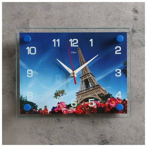 Часы-картина настенные, серия: Город, "Эйфелева башня", 20х26 см