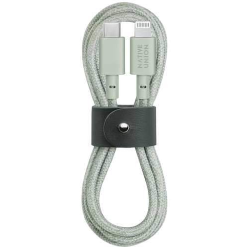 Кабель Native Union Belt USB Type-C - Lightning MFI, 1.2 м, 1 шт., sage