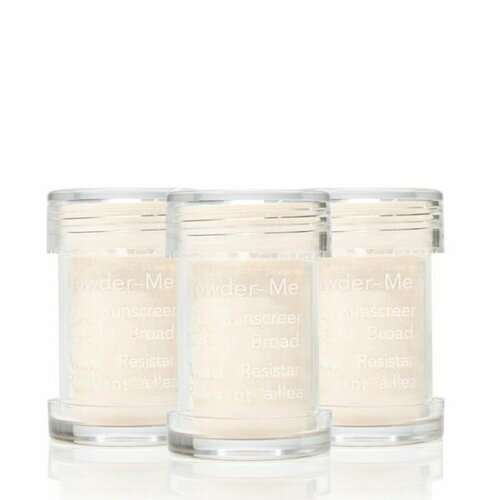 Jane Iredale Сменный блок Защитная пудра - Прозрачная Powder-Me SPF 30 Dry Sunscreen Refill - Translucent 3 баночки по 2,5 г без кисти