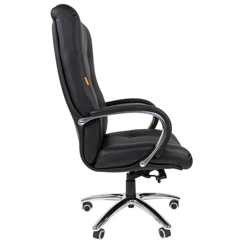 Компьютерное кресло Chairman 424, обивка: натуральная кожа, цвет: черный