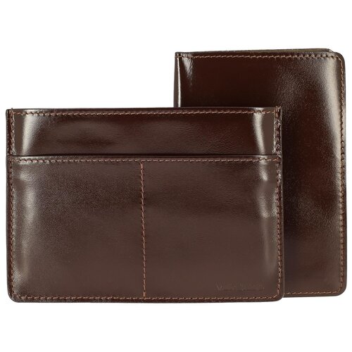 Бумажник Versado, фактура гладкая, коричневый
