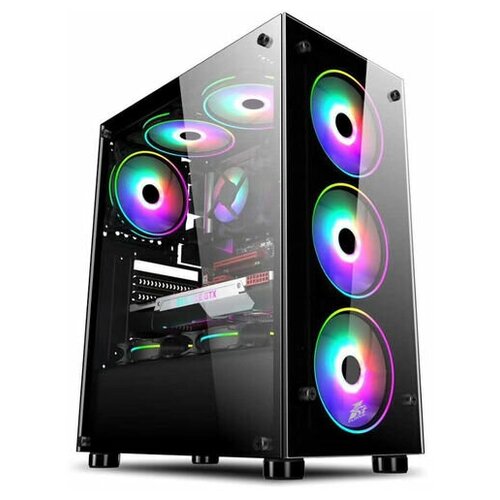 Игровой компьютер BrandStar P7877858. i5-10400F, DDR4 4GB 2666MHz, 250GB SSD, RTX 4060 Ti 8GB, 750W, Windows 11 Pro, Wi-Fi