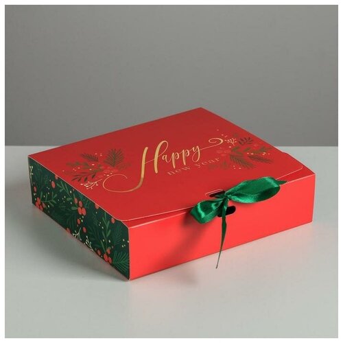 Складная коробка подарочная «С новым годом», 20 × 18 × 5 см