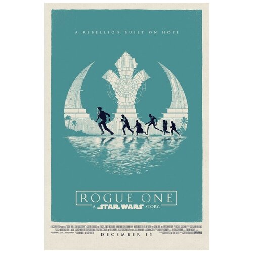 Плакат, постер на холсте Rogue One: Star Wars/Звёздные войны: Изгой Один. Размер 60 х 84 см