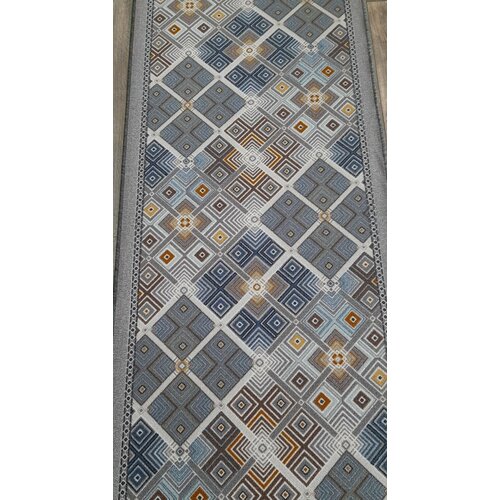 Ковровая дорожка на войлоке, Витебские ковры, с печатным рисунком, 2586, разноцветная, 1.1*4 м