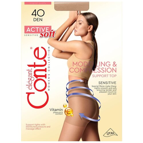 Колготки Conte elegant Active Soft, 40 den, черный