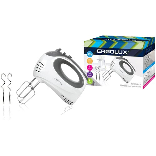 Миксер ERGOLUX ELX-EM02-C31 бело-серый