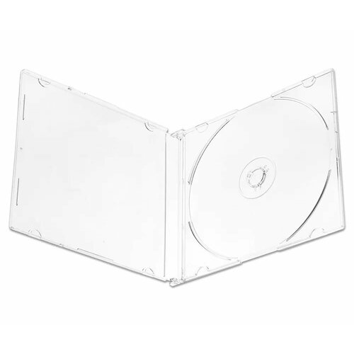 Бокс для CD диска Slim 5 мм, прозрачный, 200 штук CD Slim Box Clear на 1 компакт диск